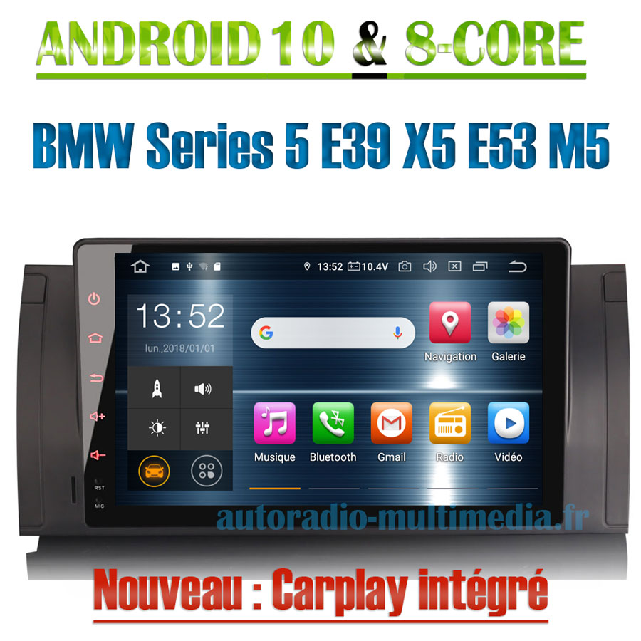 autoradio multimedia android 10 pour BMW serie 5 E39 E53 X5 M5